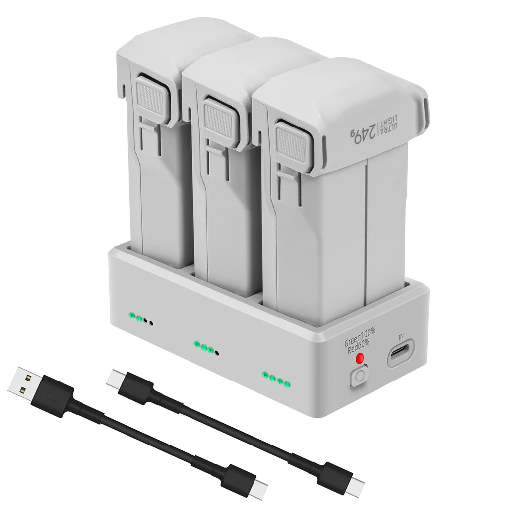 Drone Battery Charger for Mini 3/Mini 3 Pro 3-Way Charging Hub Battery ...