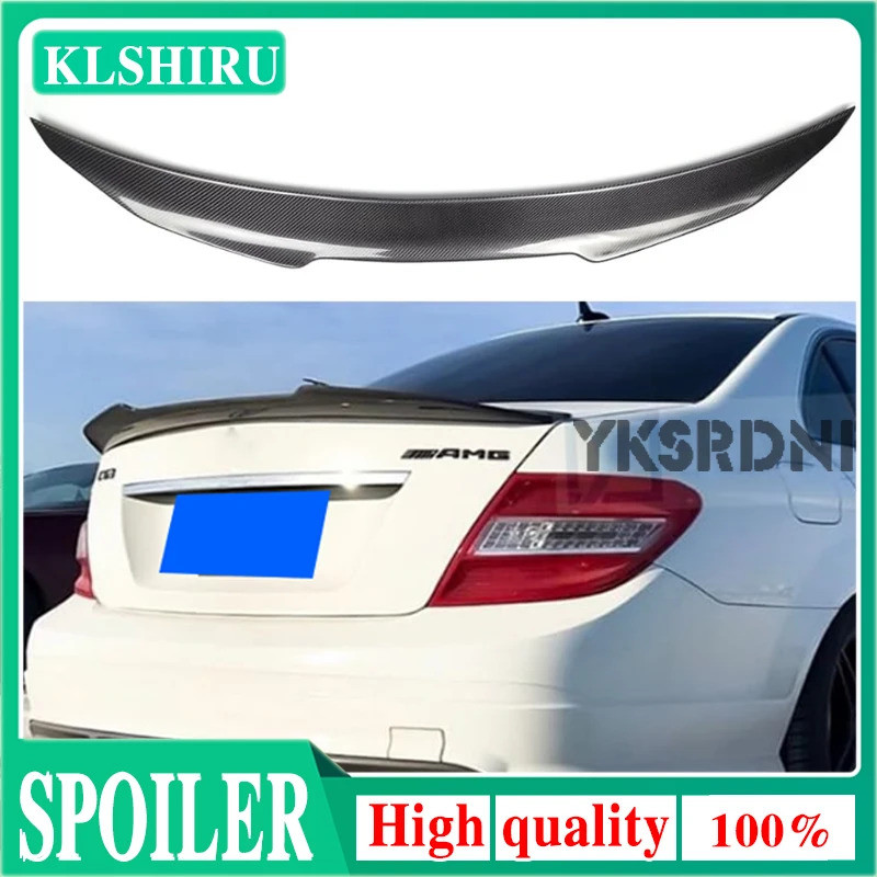 W204 PSM Style Carbon Fiber Rear Spoiler for Mercedes-Benz C Class W204 ...