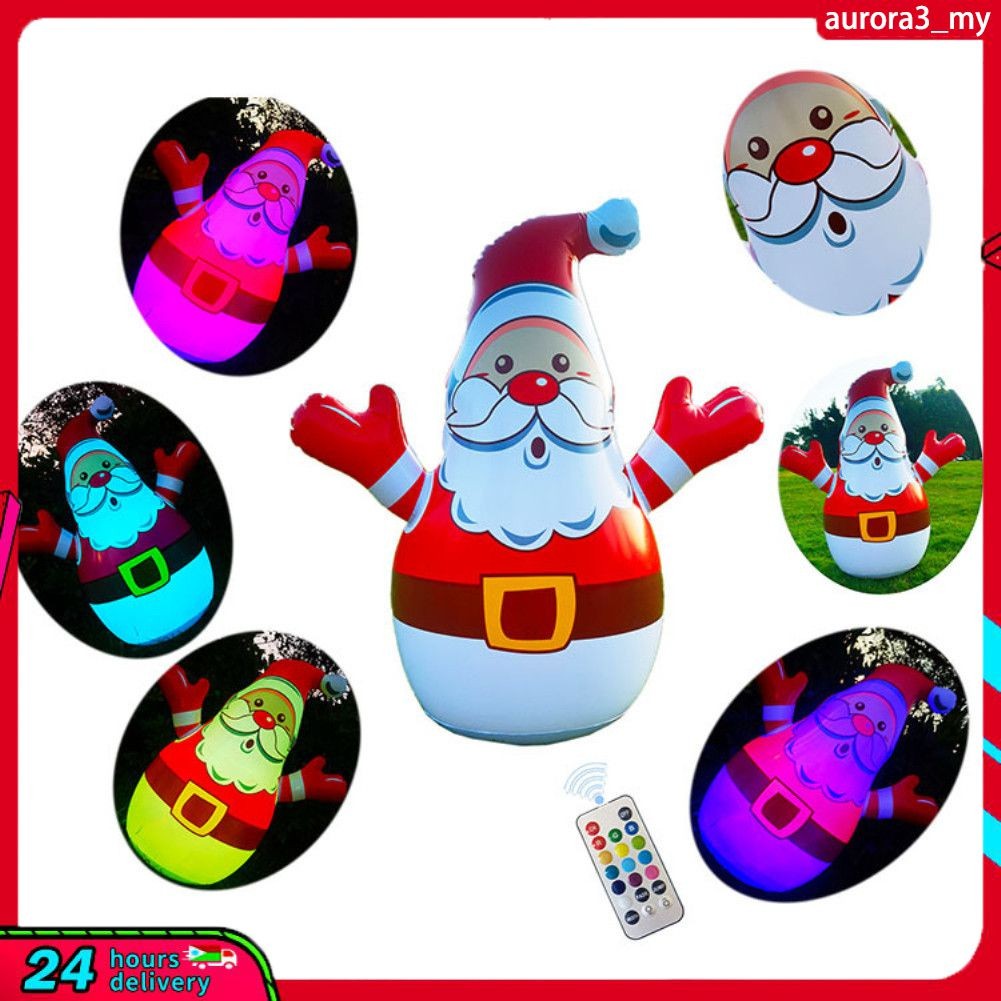 【In delivery】 Christmas Led Lights With Remote Control Inflatab Santa ...