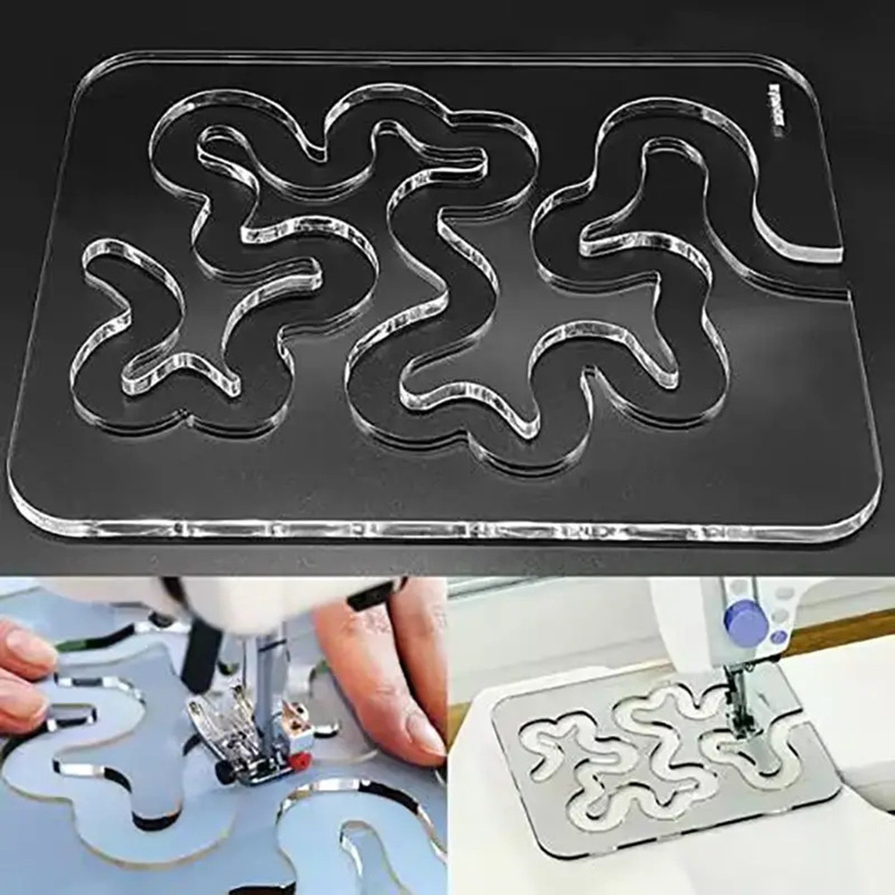 Meander Pattern Quilting Template Transparent Alignment Clothes Rulers ...