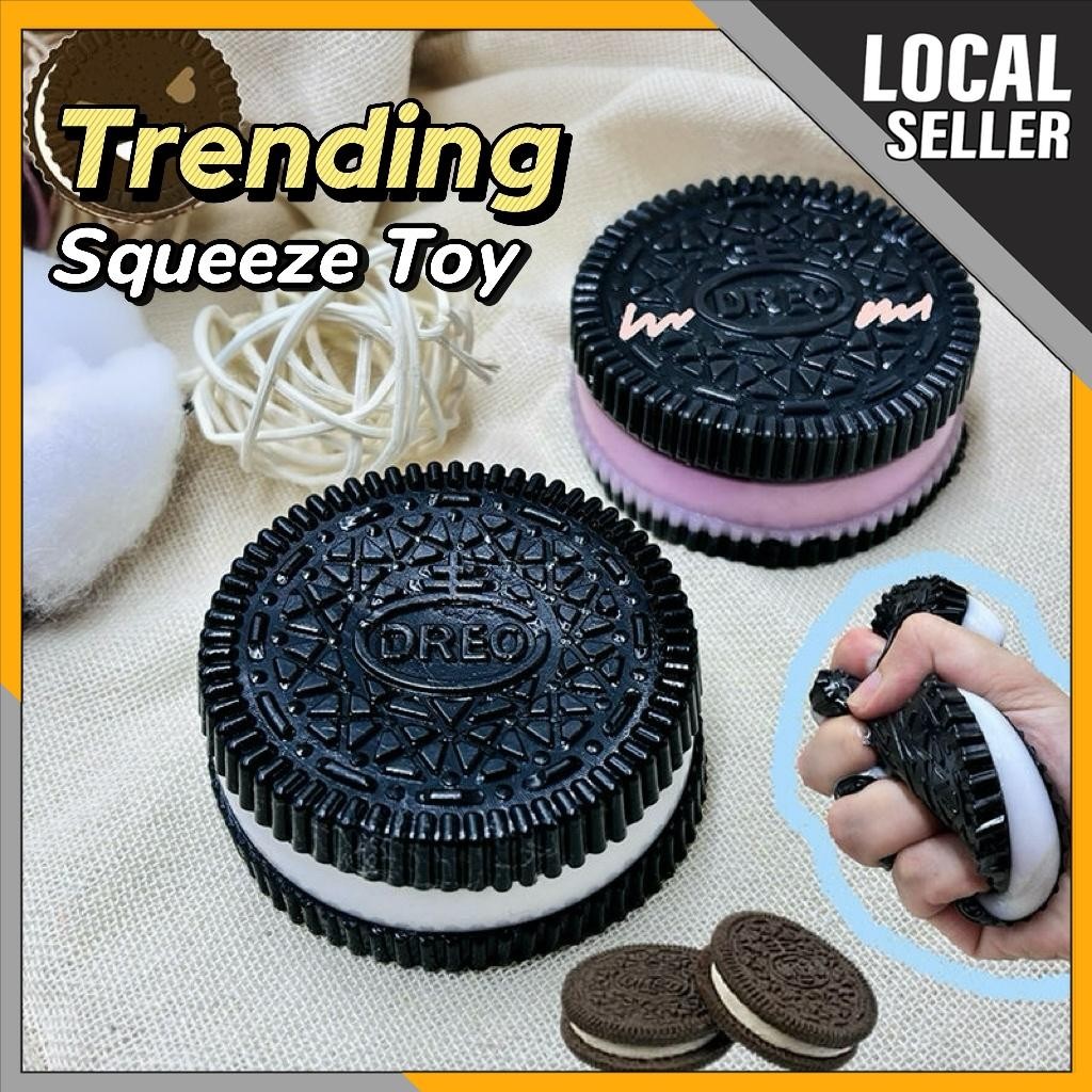 Big Size Trending Oreo Squeeze Stress Relief Toy Realistic TPR ...