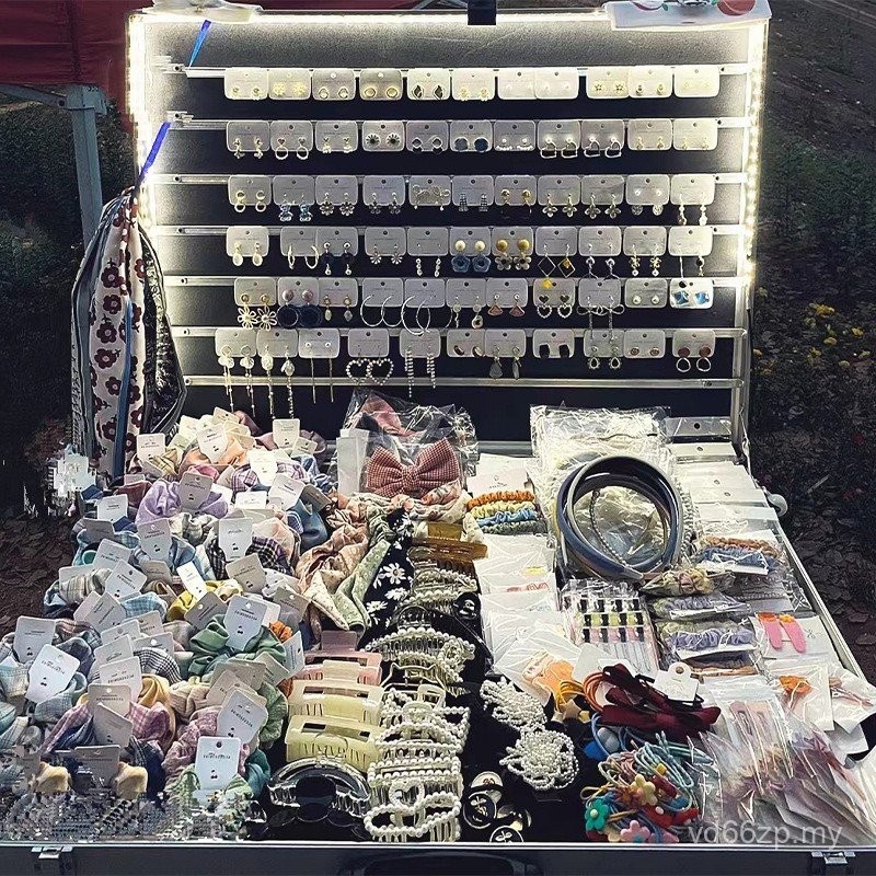 Night Market Stall Portable Folding Earring Box Jewelry Stall Box ...