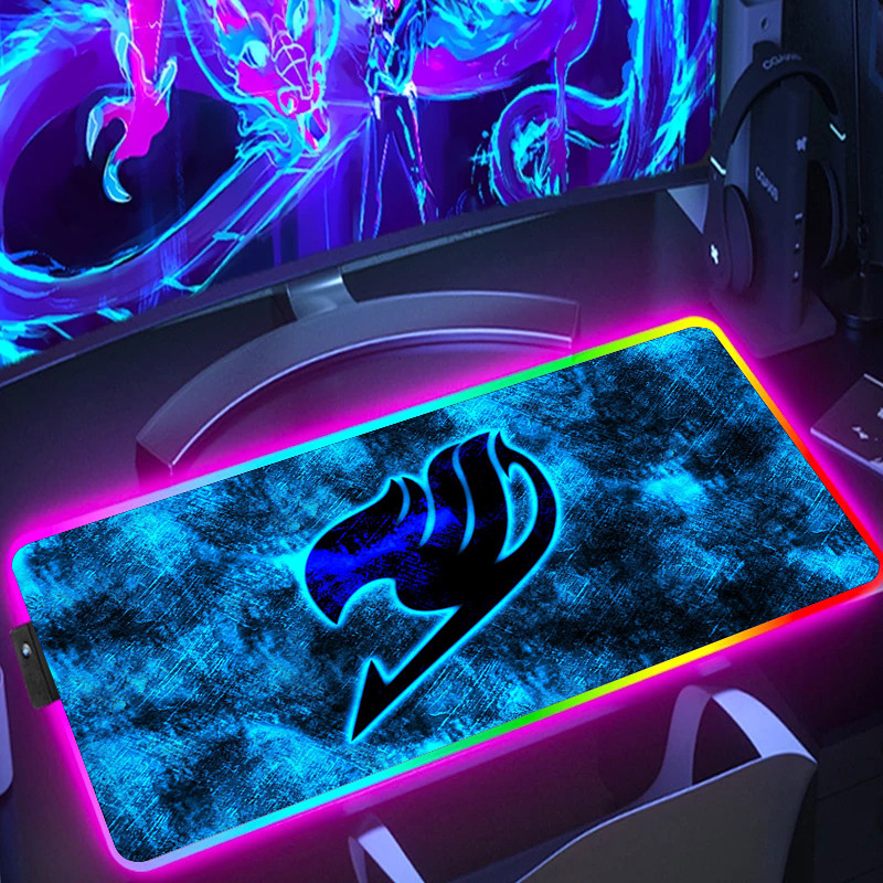 Anime Fairy Tail Mousepad XXL RGB Gaming Mouse Pads HD Black Gamer ...