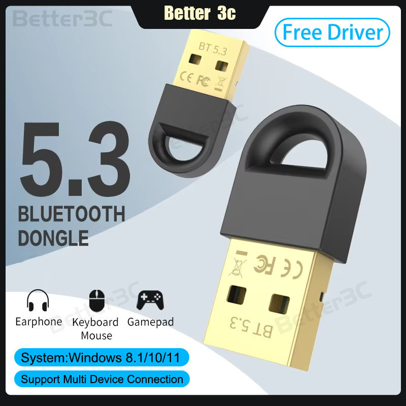 Free Driver USB Wireless dongle Bluetooth 5.3 Adapter Music Audio ...