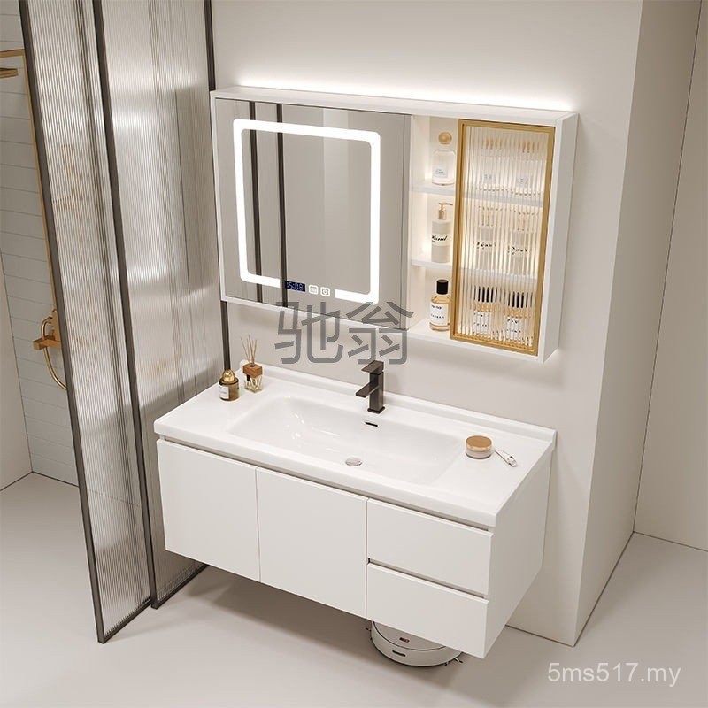 3JC Modern Light Luxury Smart All-in-one baskom almari bilik air besen ...