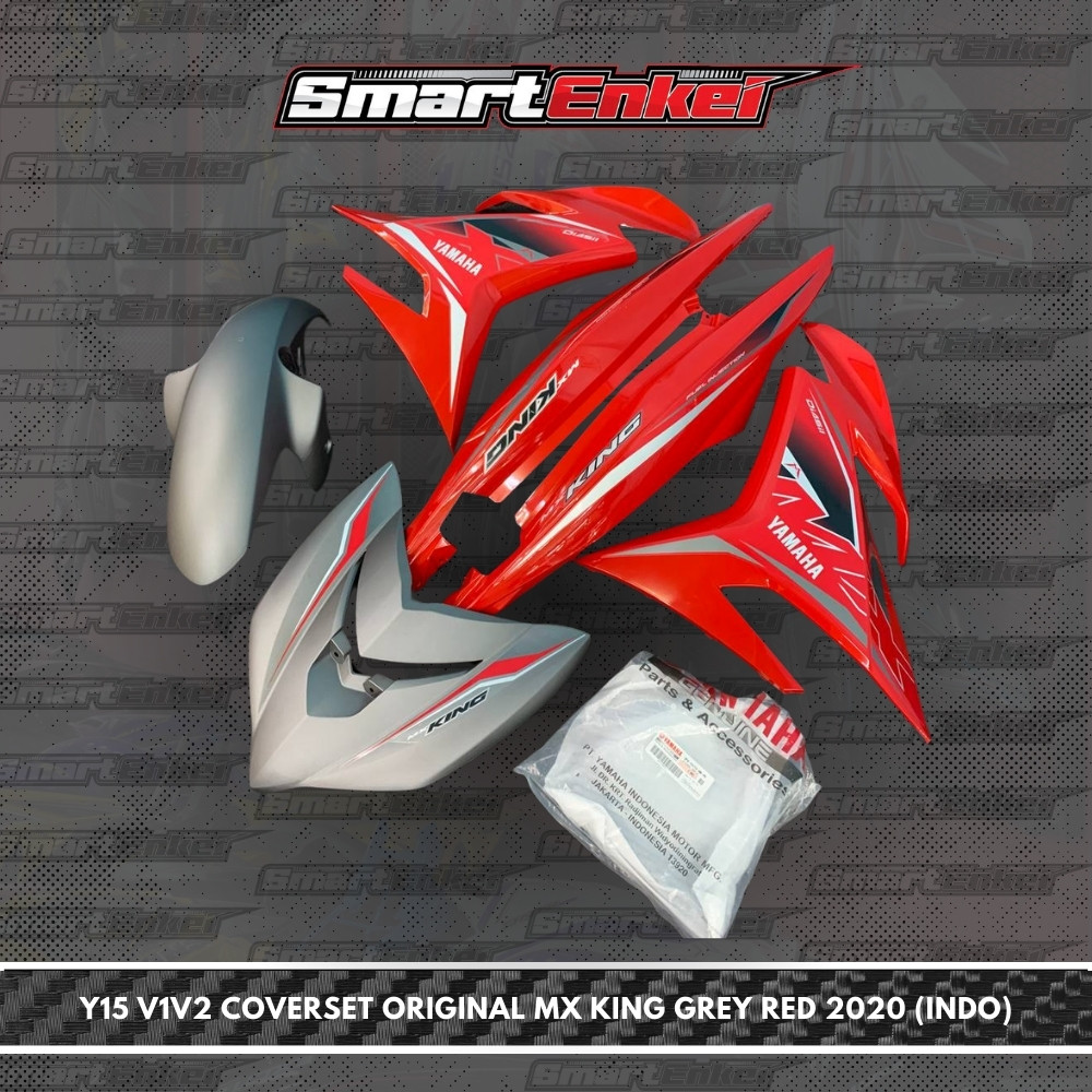 ORIGINAL- Y15 V1V2 COVERSET ORIGINAL MX KING GREY RED 2020 (INDO ...