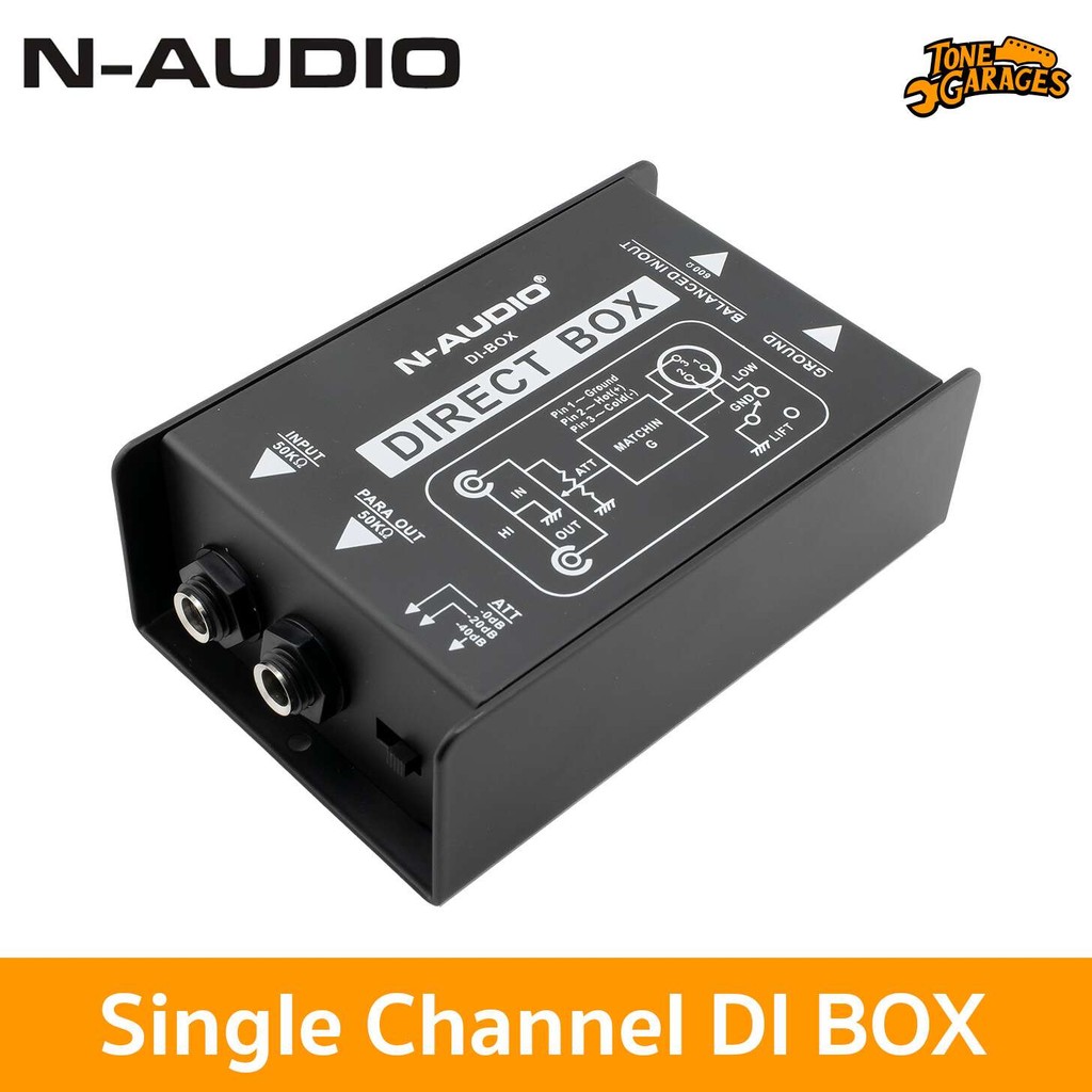 N-AUDIO DI-1 Single Channel Passive Direct Injection Box | Shopee Malaysia