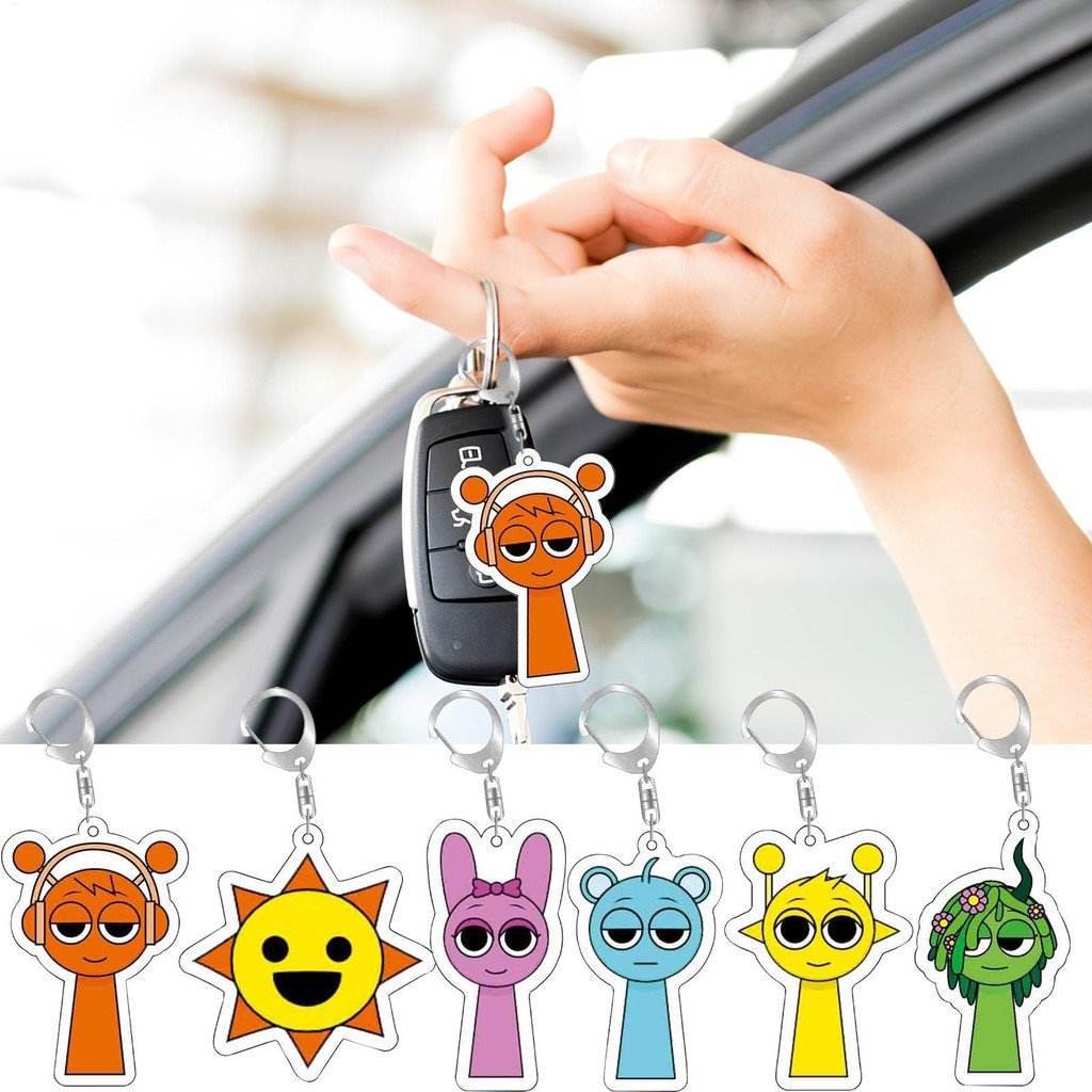 Sprunki Incredibox Sprunki Sprunki 2D Acrylic keychain game Characters ...