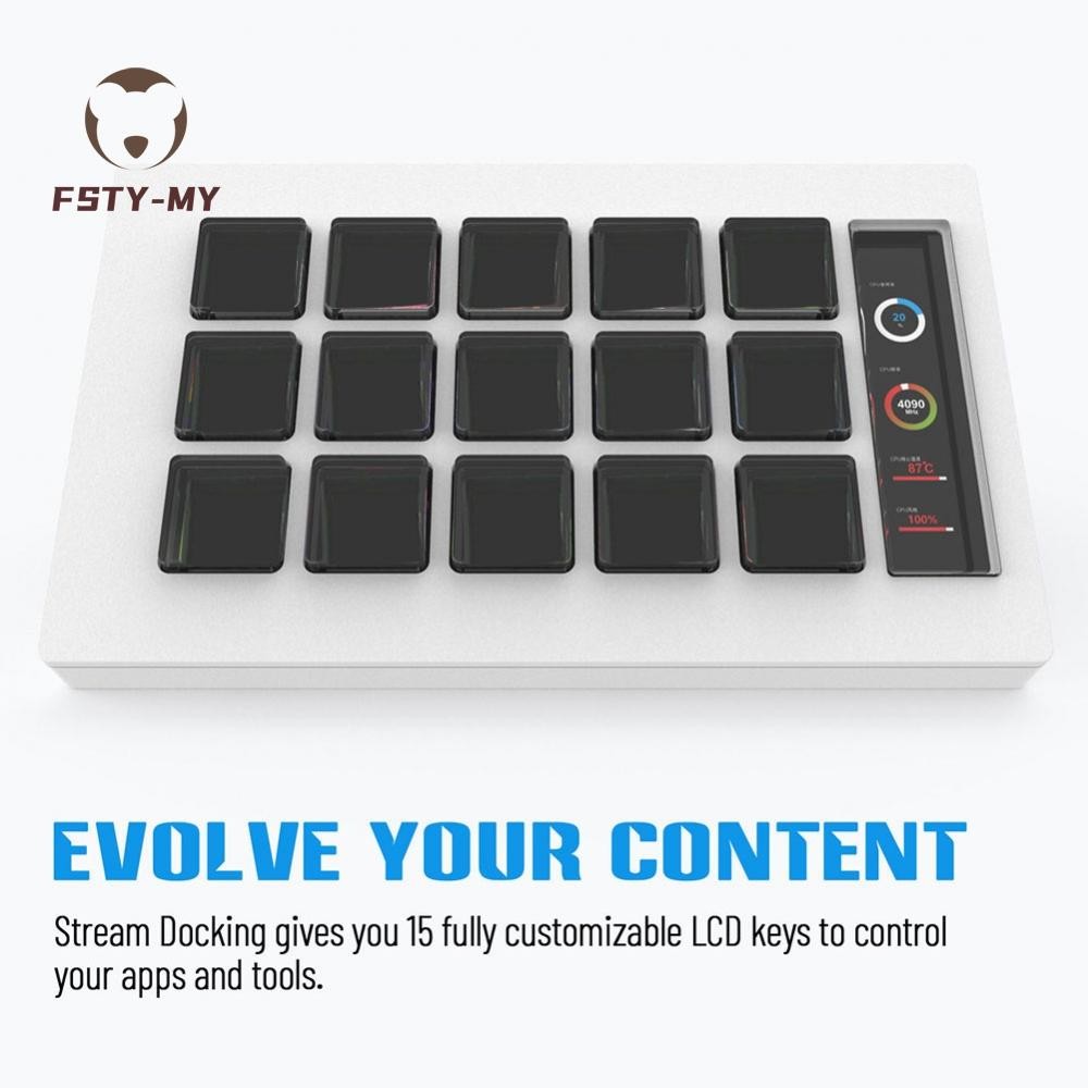 For Stream Deck Keyboard Visualizer with 15 Programmable Keys for ...