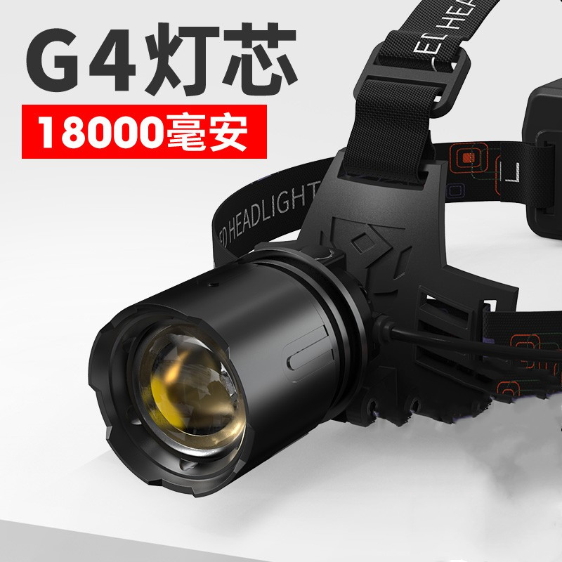 Lampu Depan Rasmi Skyfire Cahaya Kuat Boleh dicas semula Ultra-Terang Zum Dipasang Kepala ...