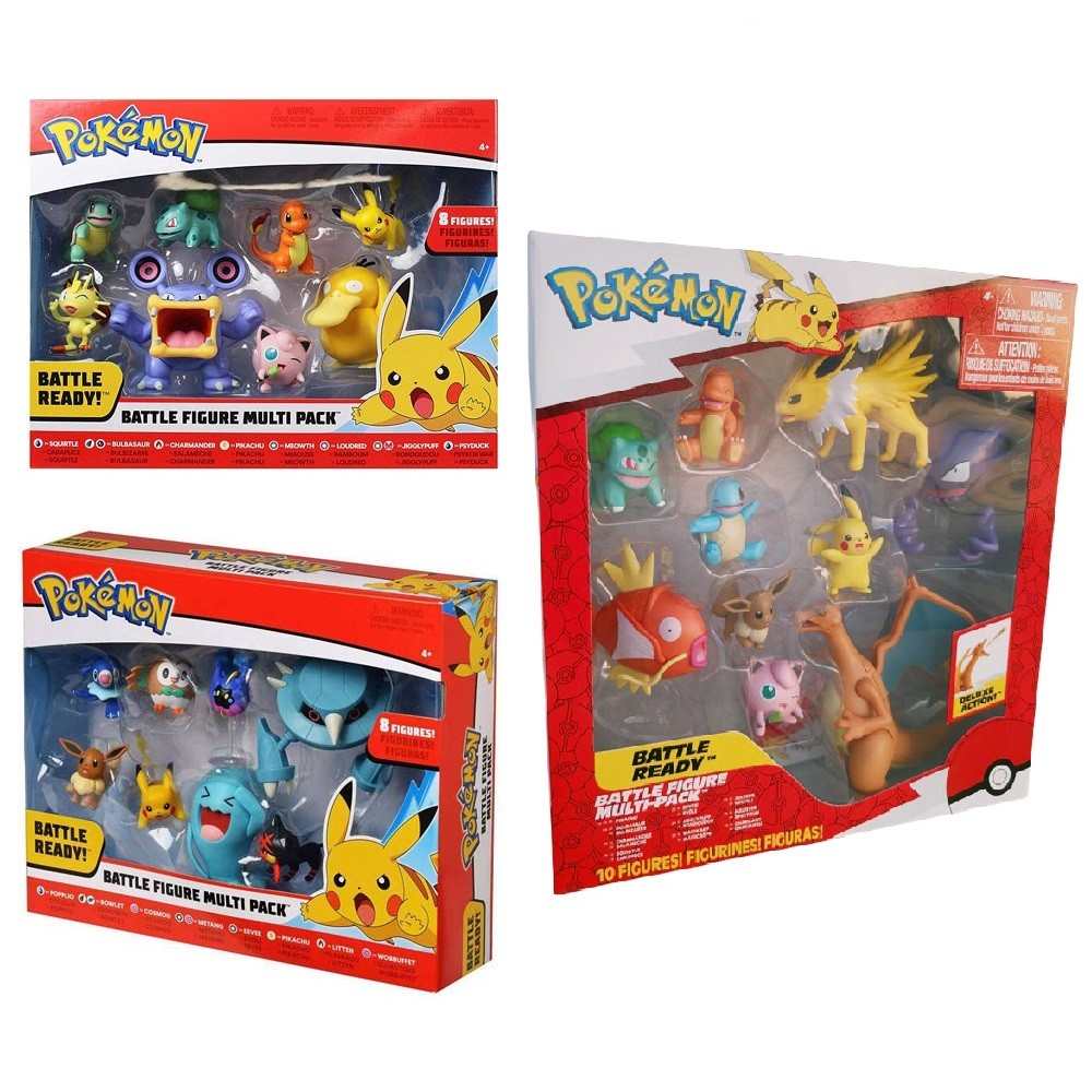Pokemon Pocket Monsters Battle Figure Multi Pack Statue Figure Set Best ...