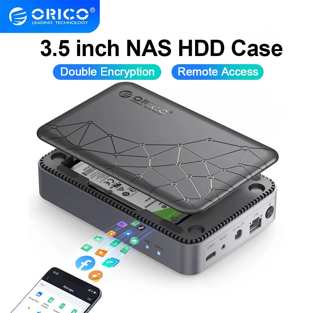 ORICO 3.5" inch SATA Hard Drive Enclosure NAS Network HDD Storage Box ...