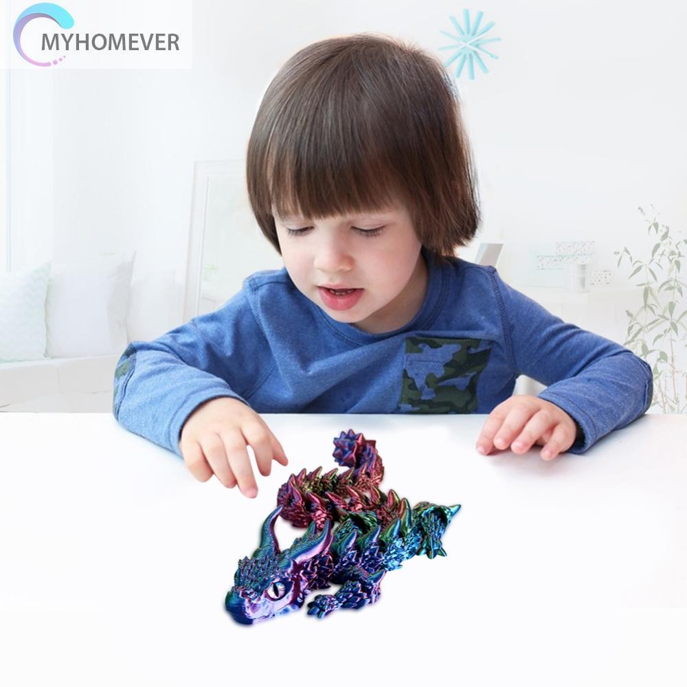 3D Printed Articulated Simulation Dragon Snake Toy Poseable Dragon ...