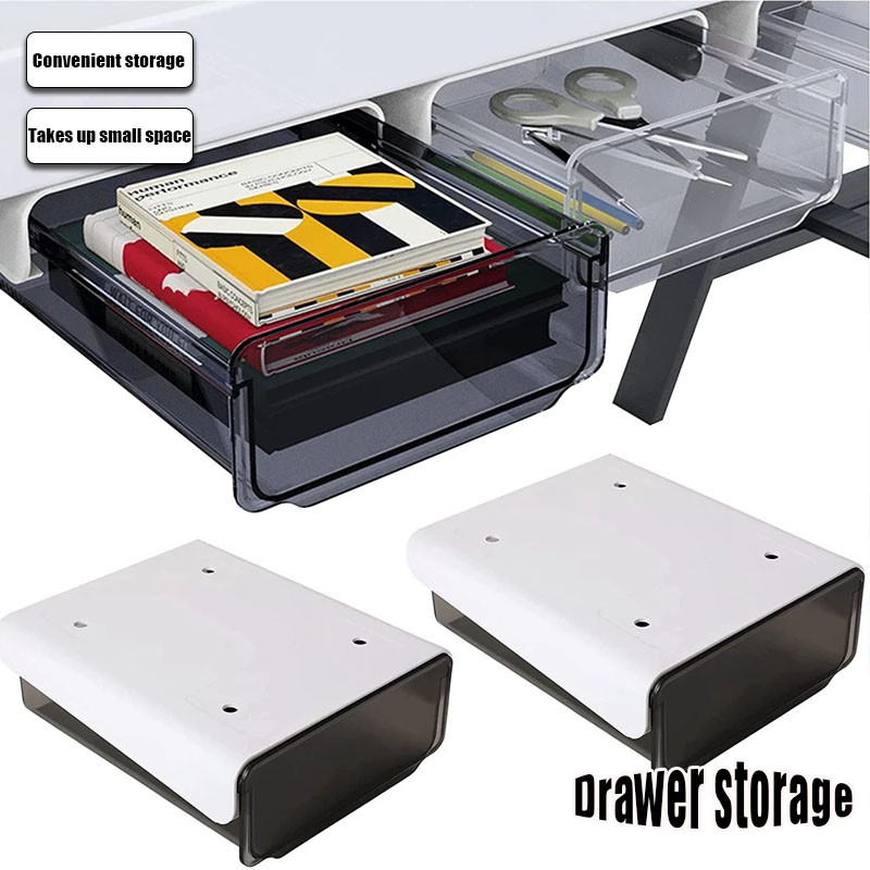 Under Desk Drawer Storage Hidden Storage Desktop Drawers Under Table ...