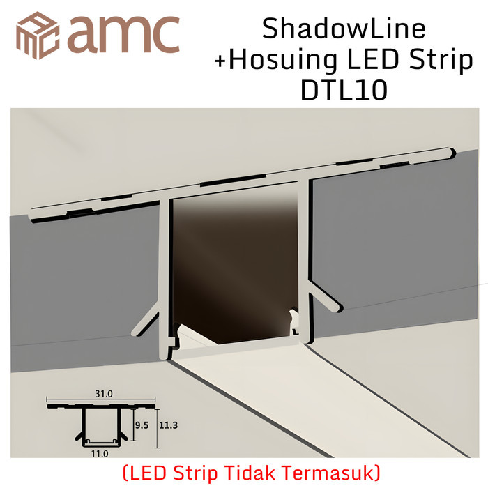 AMC DTL10 Shadow Line Gypsum Water Rope/ Shadowline 3 Meter Aluminum ...