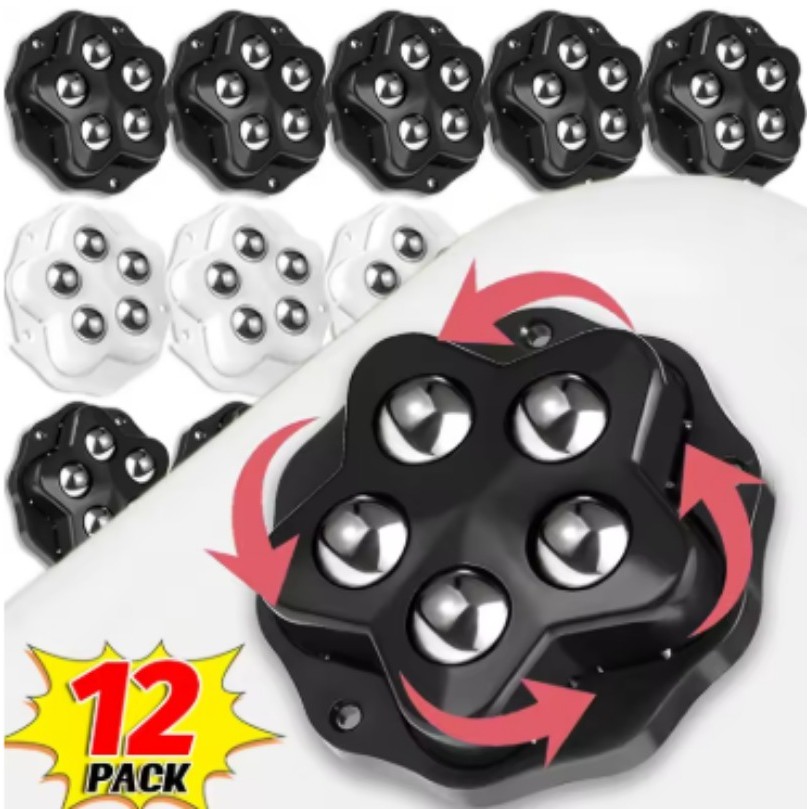 8/12pcs/Set Self-Adhesive Rollers For Furniture Universal Pulley ...