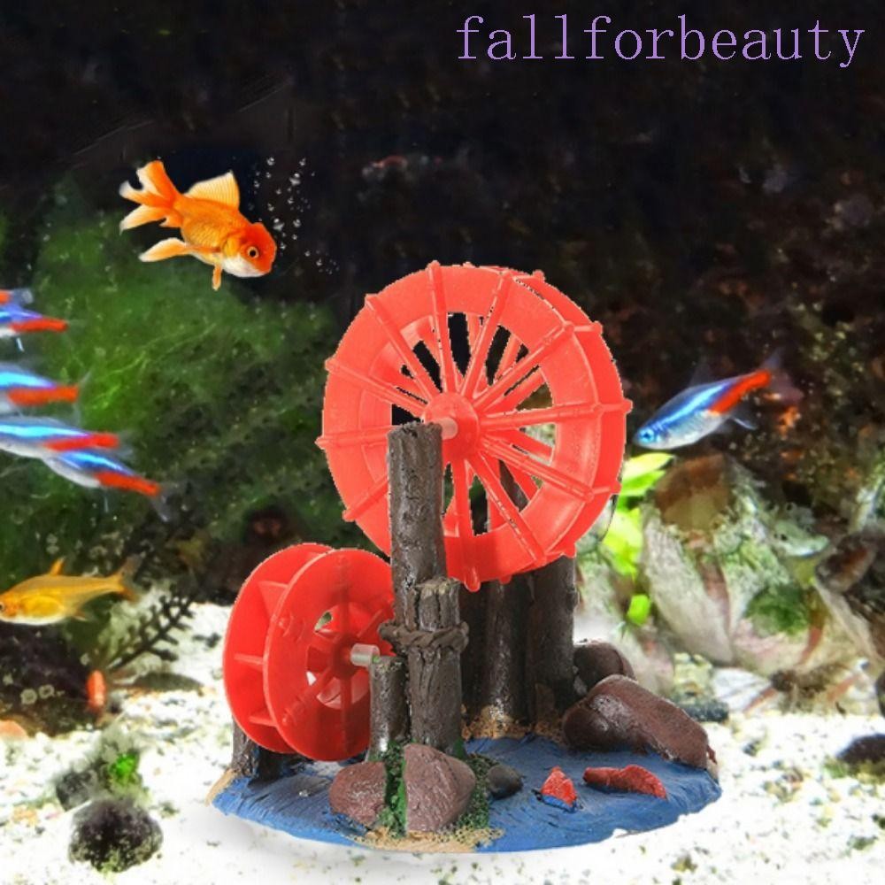 FALLFORBEAUTY Simulation Water Wheel, Traditional Decorative Windmill ...