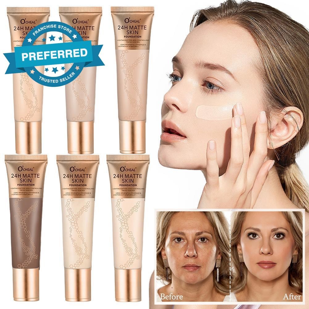 Matte Oil Control Liquid Foundation Perfect Coverage Lasting Enhancer ...