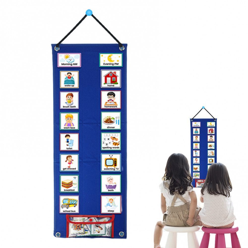 Large Visual Schedule for Kids Chore Reward Chart,Bedtime Routine Chart ...