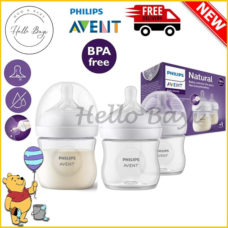 Avent Natural Response 4oz/125ml Feeding Bottle (125ml Botol Susu ...
