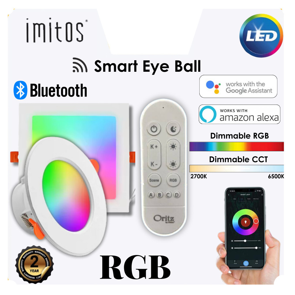 LED Smart Eye Ball Downlight Spot Lamp 7W Tuya Bluetooth WIFI RGB ...