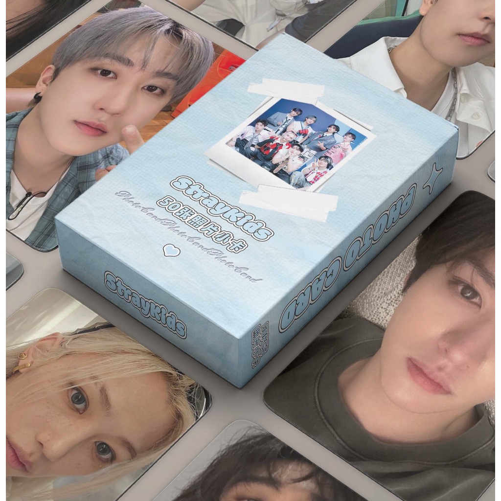 50-124pcs STRAY KIDS GIANT ATE Holographic Laser Lomo cards Lose My ...