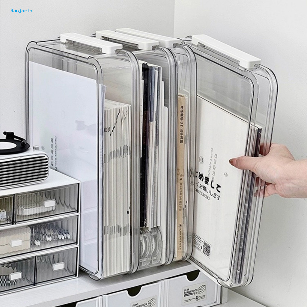 HOT Stackable File Container Snap-on File Box Large Capacity Stackable ...