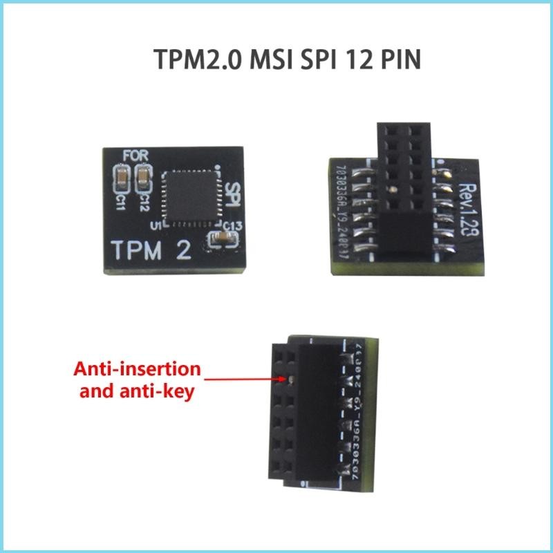 RUN TPM 2 0 Encryption Security Module Remote Card 12Pin SPI TPM 2 0 Module for Select ...