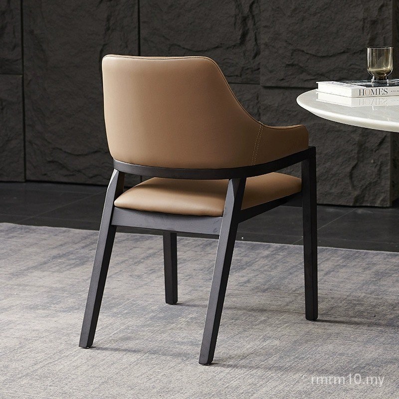 Minimalist Solid Wood Dining Chair Living Room Household Dining Table ...