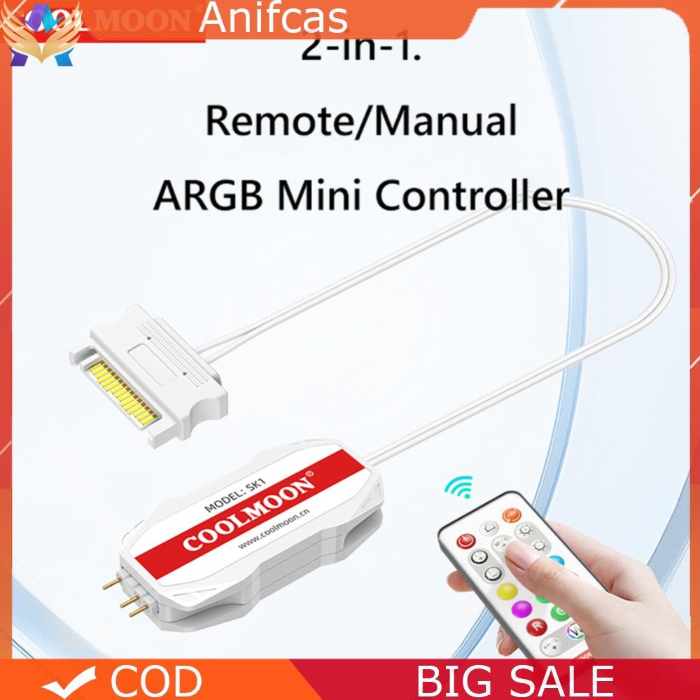 ARGB Controller Cable 5V 3 Pin 3Pin To SATA LED Color Intelligent Fan ...