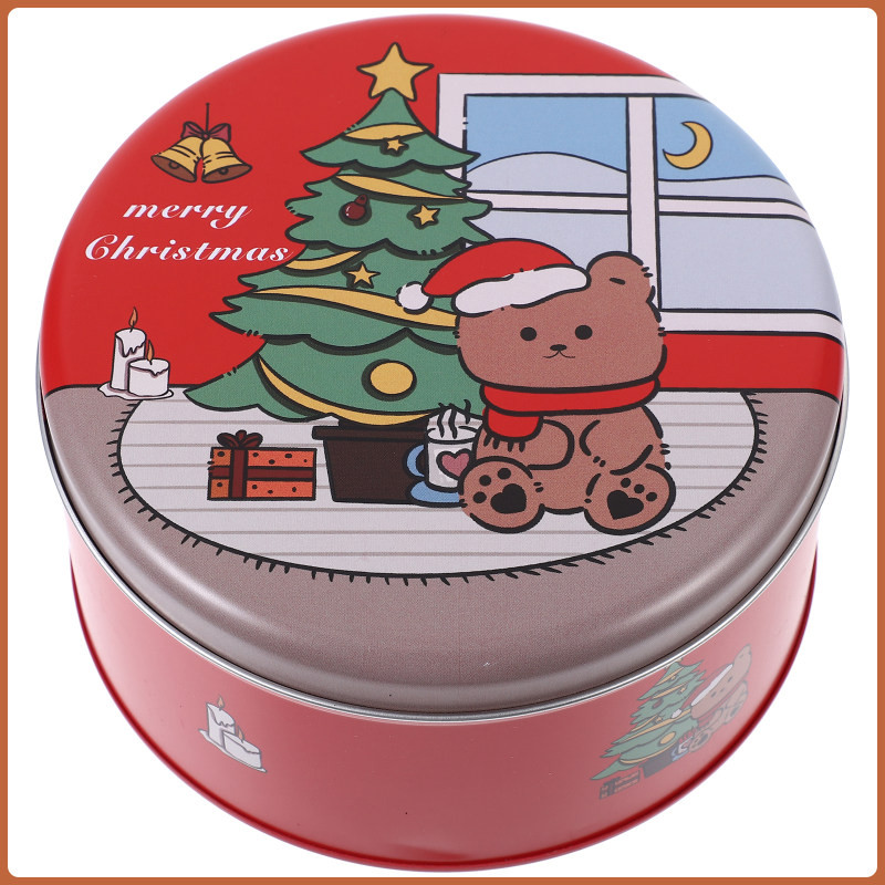 【Ready Stock】 Christmas Tin Box Decorative Gift Tins Container Cookie ...