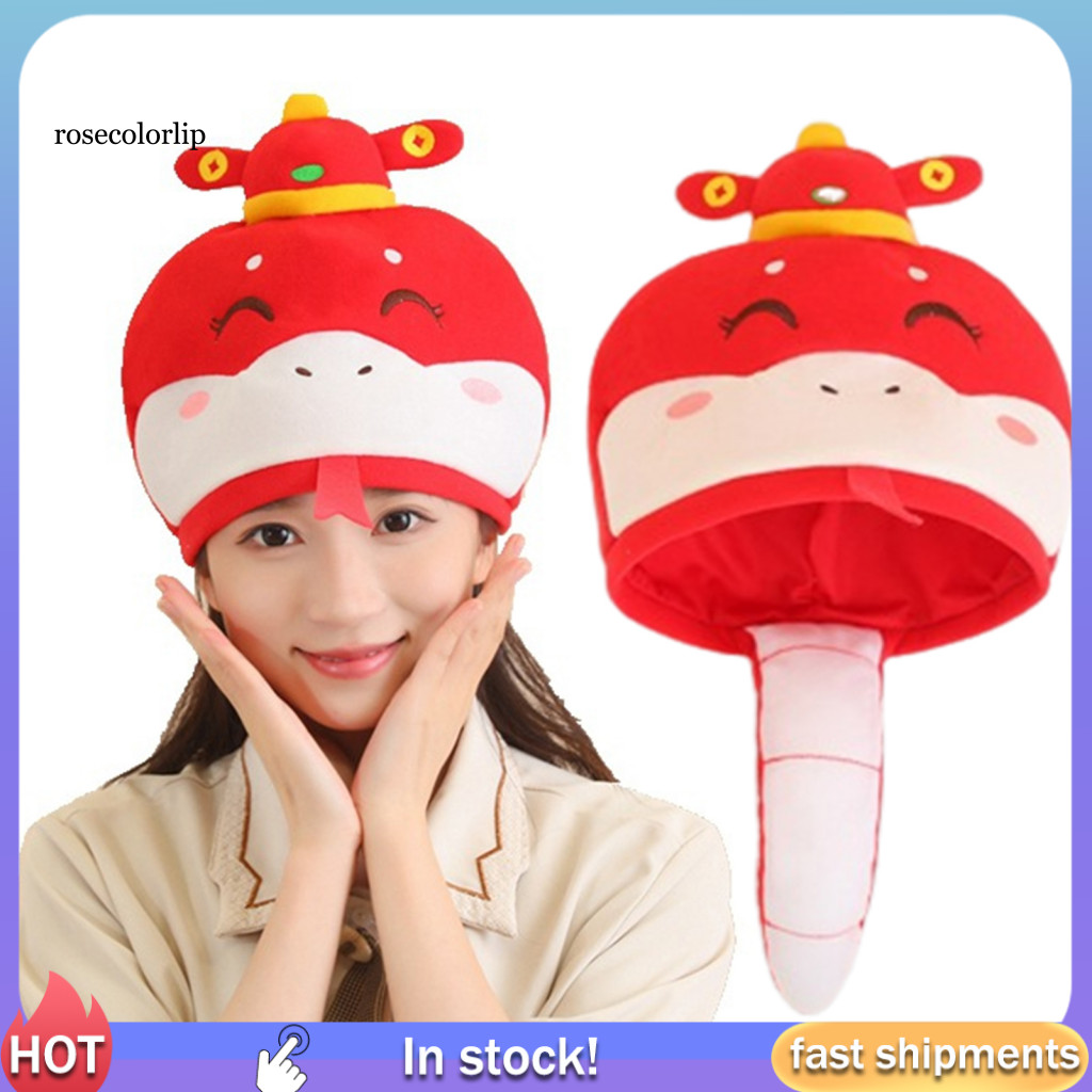 RR Warm Snake Hat Whimsical Snake Party Headpiece Chinese New Year ...