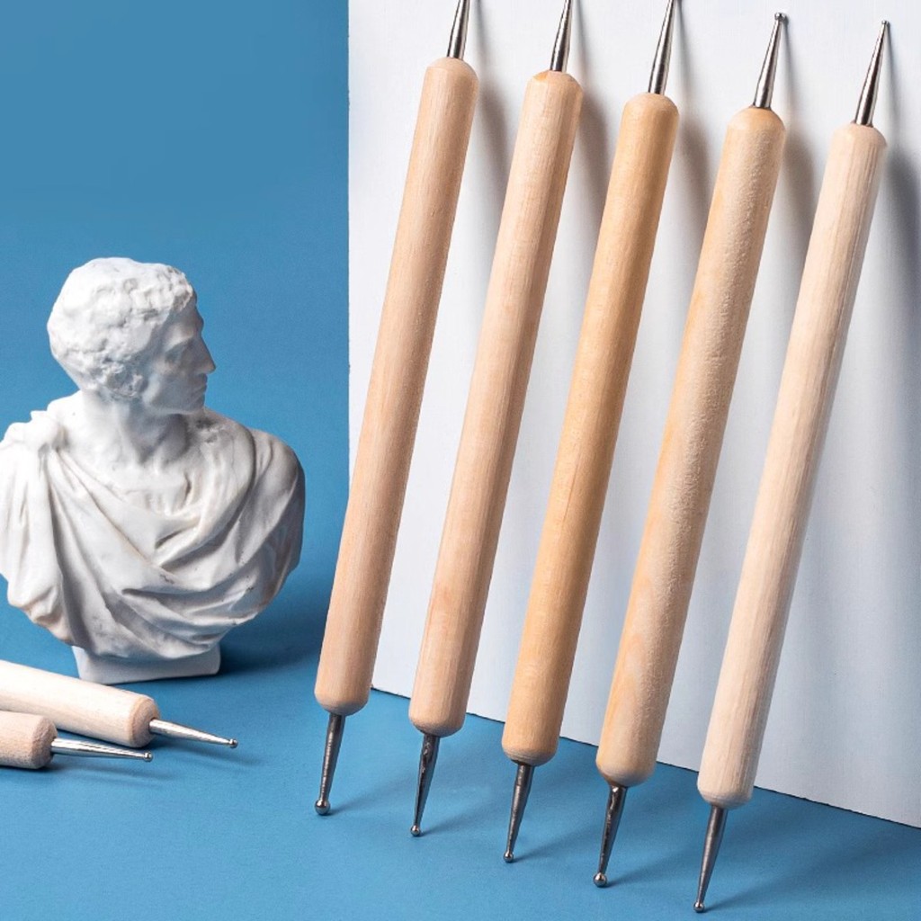 Wooden Indentation Pen Set,Double-ended Metal Ball Designed,Profession ...