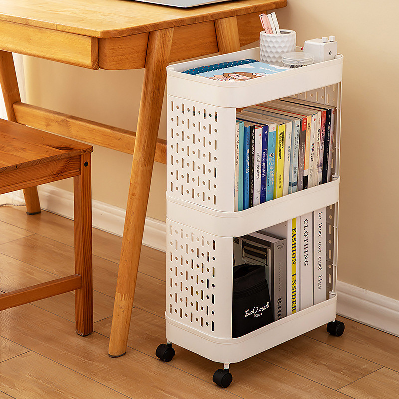 Office Multifunctional Under Desk Plastic Trolley Rack Multi-Layer Gap ...