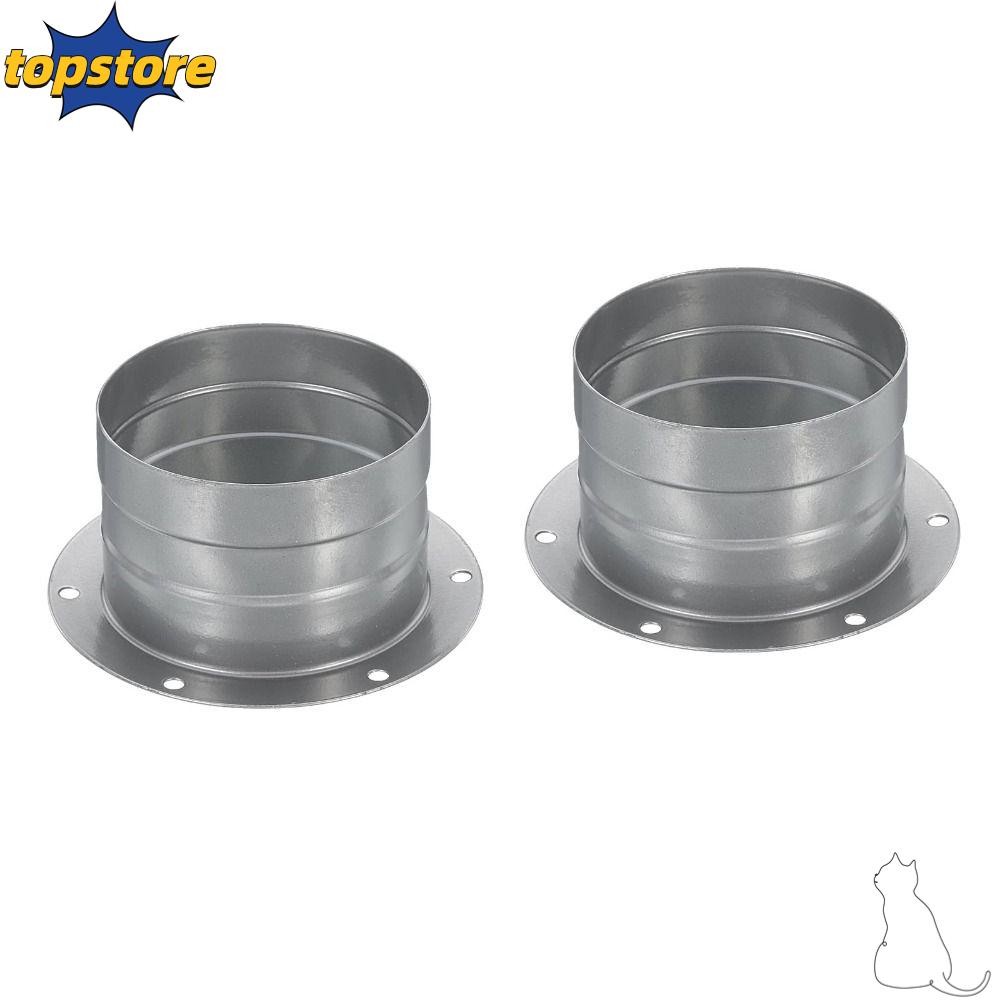 TOPSTORE Duct Connector Flange, 3/4/5/6/8 inch Galvanized Iron Metal ...