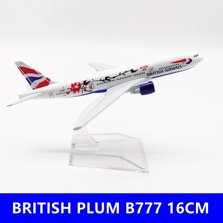 16CM Aircraft Boeing B777 British Airways Plum Airplane Alloy Diecast ...
