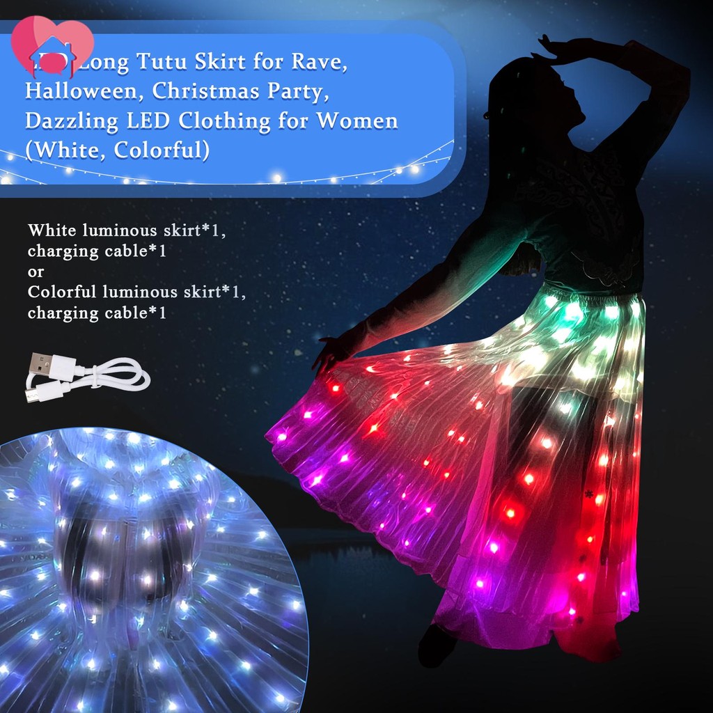 Light Up Skirt LED Skirt Dazzling LED Light Up Skirt for Women ...
