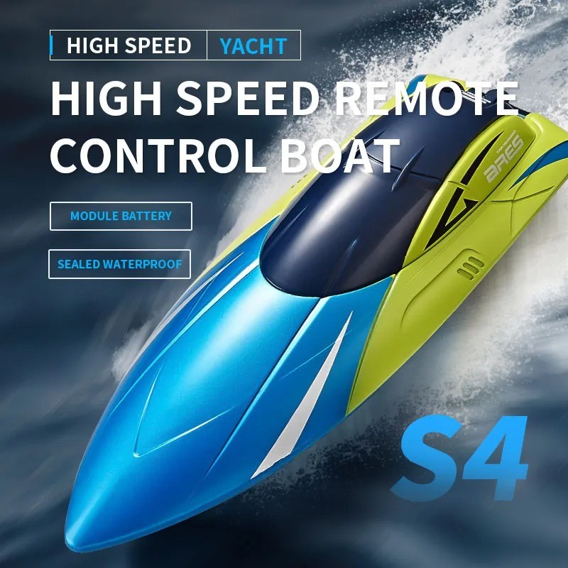 2.4G Remote Control Boat Double Rudder Motor Waterproof ABS High Speed ...