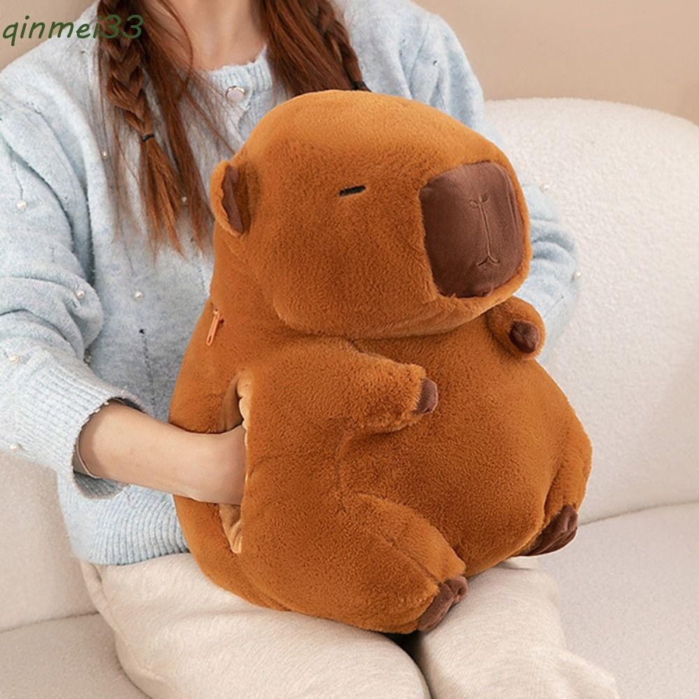 QINMEI Capybara Hand Warmer Pillow, Funny Soft Capybara Plush Hand ...