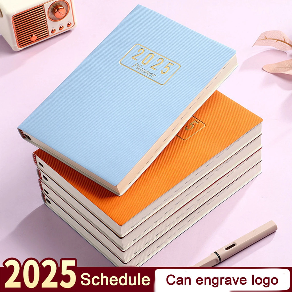 (logo can be engraved) diary in English 2025, a5 study planning book ...