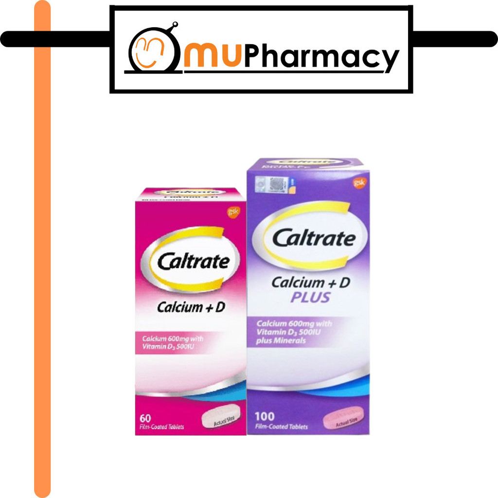 Caltrate Calcium + D Plus 60's/ Caltrate Calcium + D Plus 100's ...