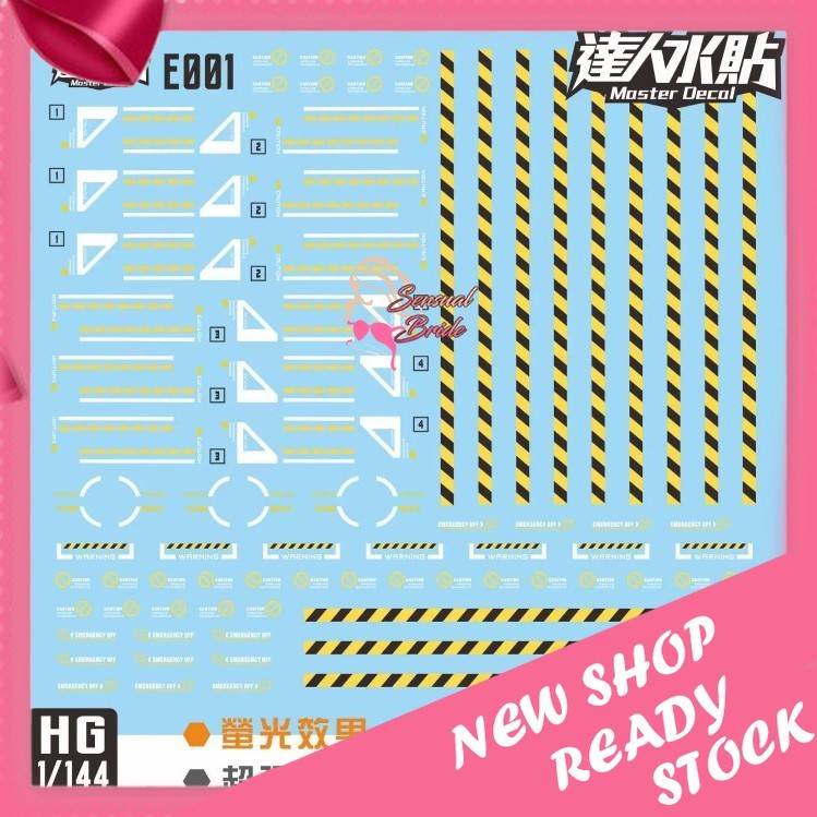 DALIN DECAL GUNDAM SYSTEM BASE LOGO WARNING MARKING | Shopee Malaysia