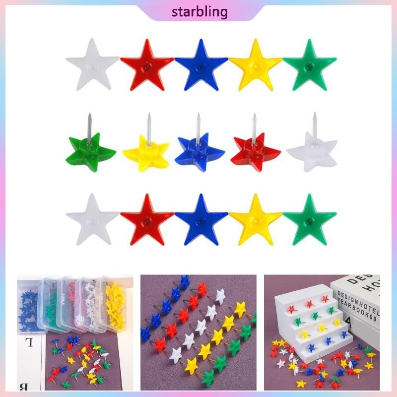 Star Pack of Map Tacks Drawing Pins Map Tacks Map Pins Colourful ...