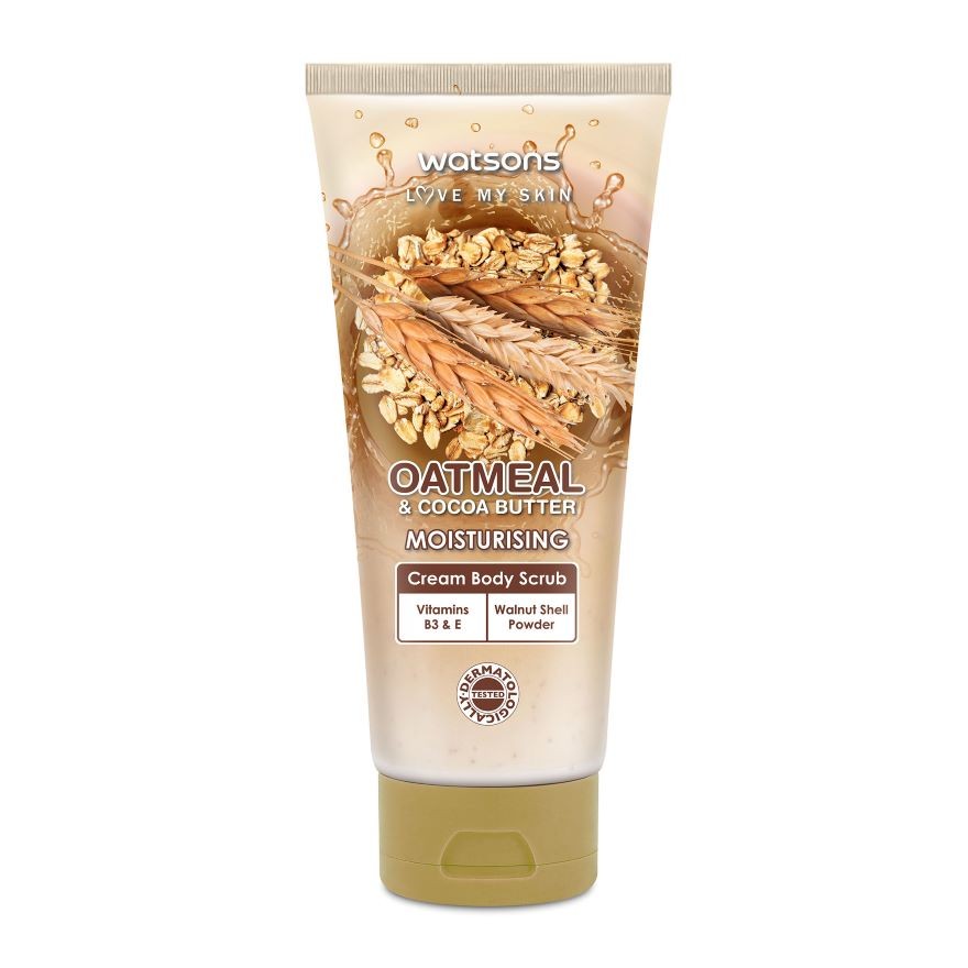 WATSONS Oatmeal & Cocoa Butter Cream Body Scrub 200g | Shopee Malaysia
