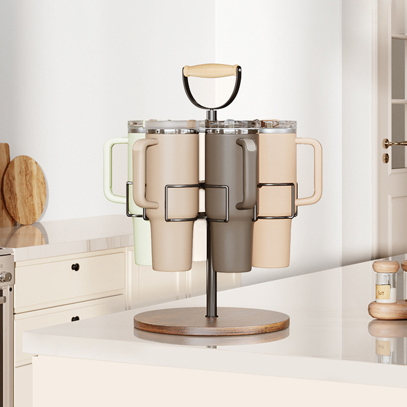 Large Capacity Stanley Cup Holder Rotatable Iron Water Bottle Storage ...