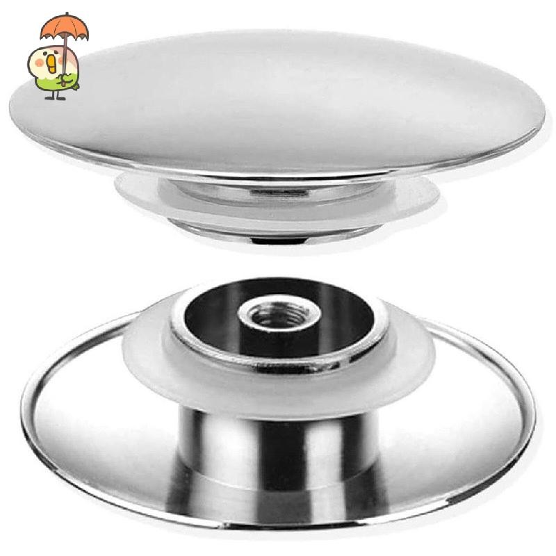 Push Button Sink Plug Sink Plug Silver Chrome Waste Sink Plug Pop-Up ...