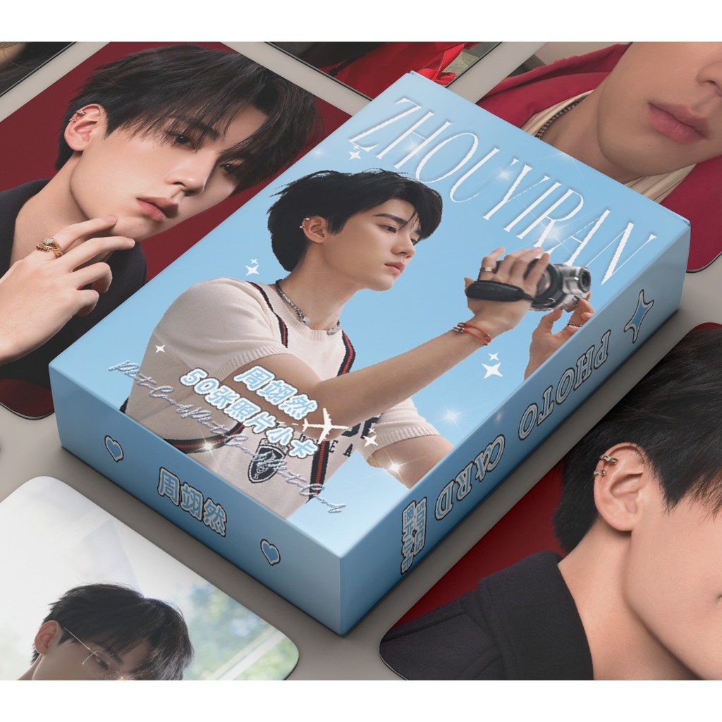 50-55pcs Chinese Drama Actor Lin Yi Hologram Laser Lomo cards Zhou Yiran Postcards Hua Chenyu ...