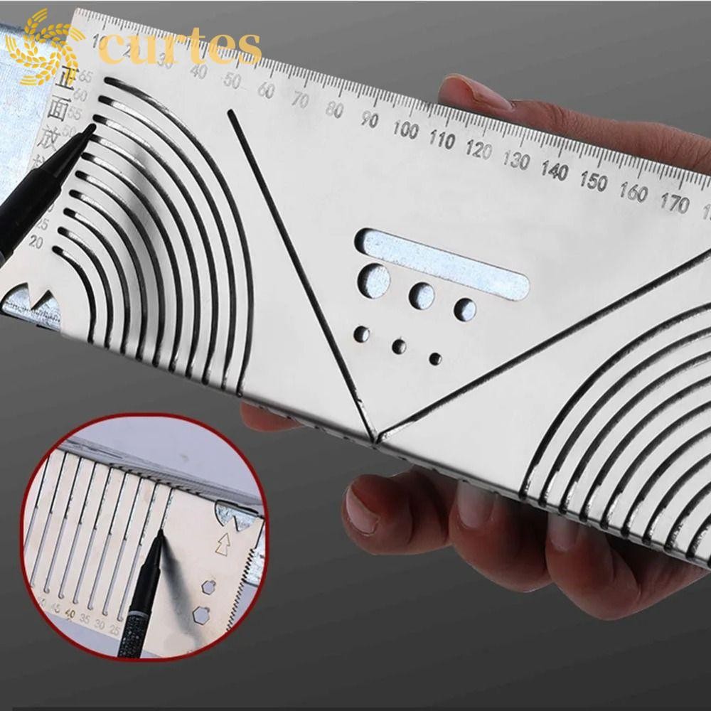 CURTES Pipe Cutting Guide, Smooth Arcs Stainless Steel Angle Arc ...