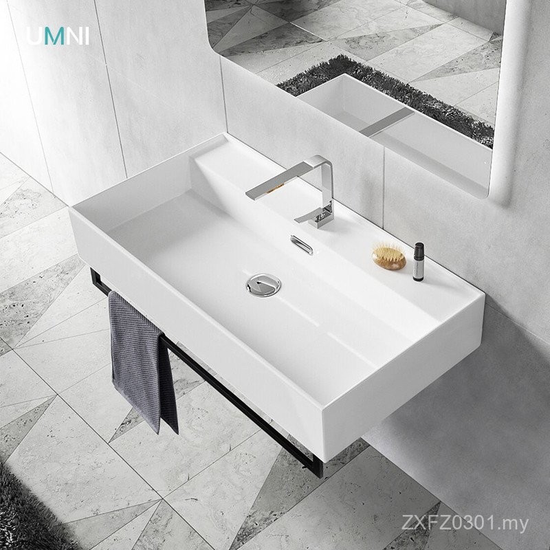 Ceramic Wash Wall-Mounted Basin Simple Wash Basin Cabinet Face Wall ...