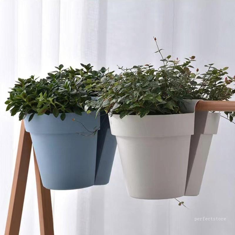 perfect Double-Sided Hanging Rail Planter Deck Flower Plant Window Box ...